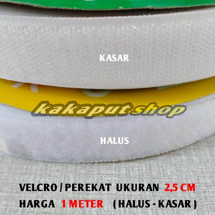 1 meter Velcro 2,5 cm/Perekat 1 in/perkat 1 in/2.5 cm 1 set (kasar dan ...