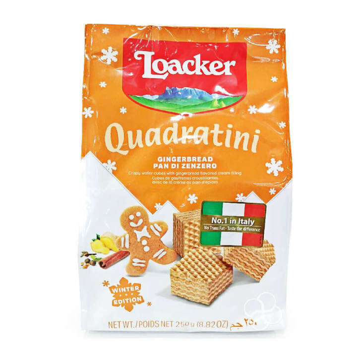 Loacker Quadratini Ginger Bread Wafer 250g | Lazada PH