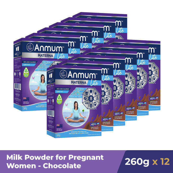 Anmum Materna Pregnancy Milk Powder Lite Choco 260g x12 | Lazada PH