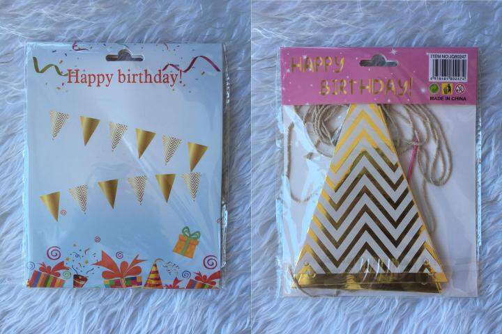 Party Flags / Banderitas (Gold) | Lazada PH