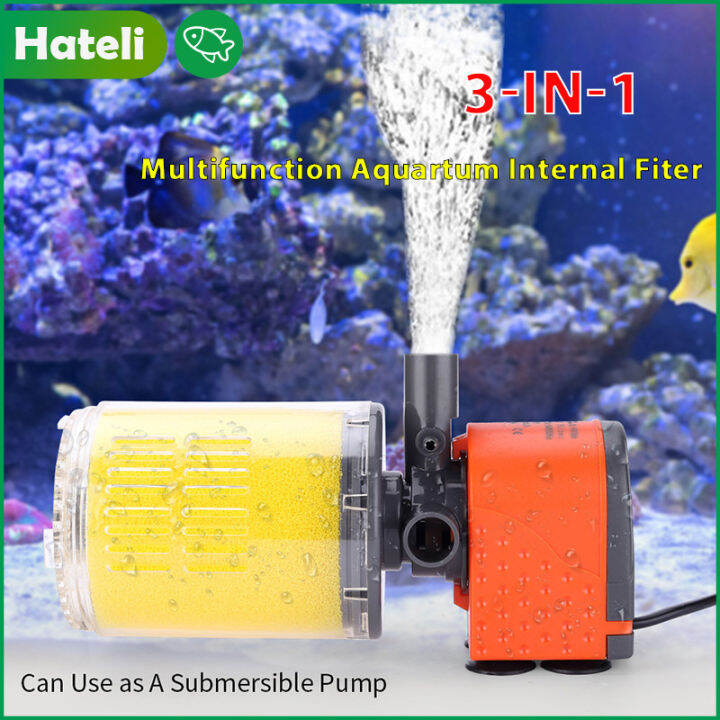 HATELI 12W/18W/25W/35W 3 in 1 FishTank Filter Pump Internal Filter ...