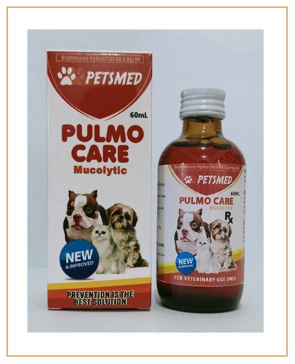 PETSMED PULMO CARE MUCOLYTIC UBO NG ASO SIPON NG ASO 60mL Kennel Cough ...