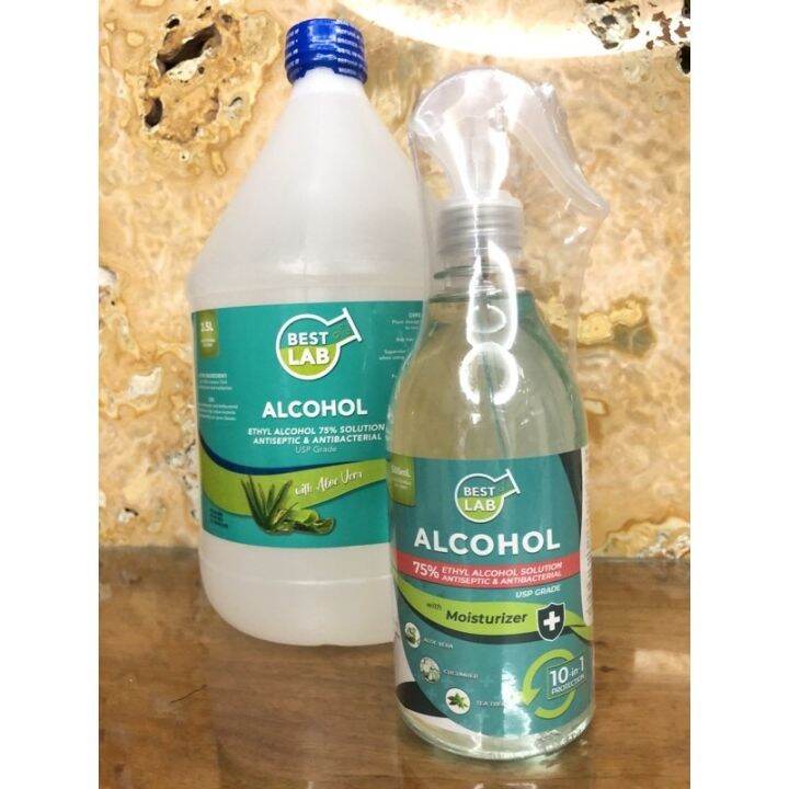 heat sell BEST LAB Ethyl Alcohol 75 Solution with ALOE VERA 3.5 LITERS ...