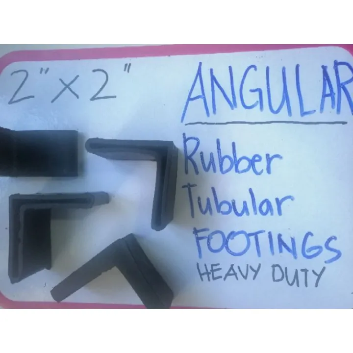 2x2 inches(50MM) ANGULAR HEAVY DUTY Tubular Rubber Footings /Stopper ...