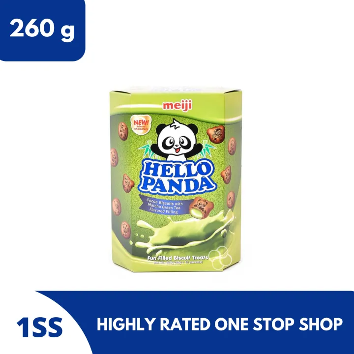 Meiji Hello Panda Matcha Green Tea Filled Biscuits, 260g | Lazada PH