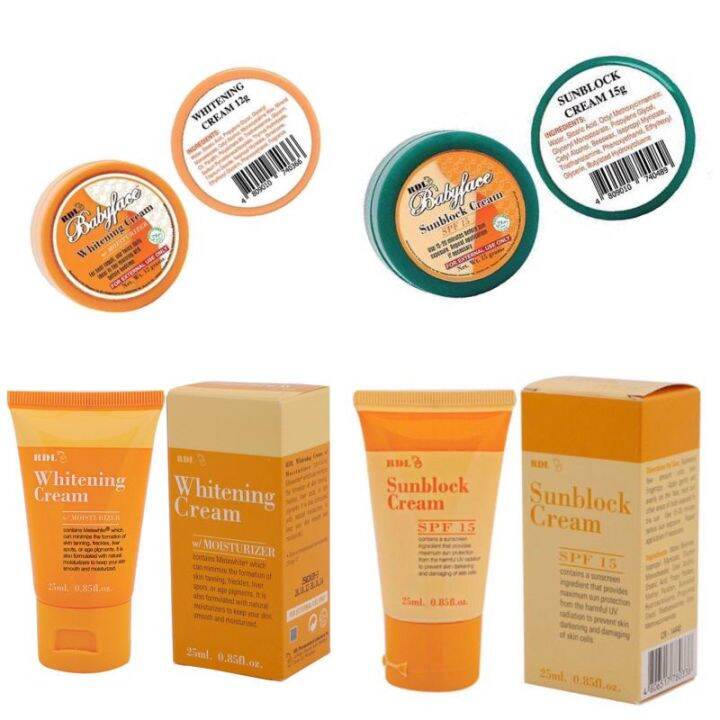 RDL Sunblock Cream, RDL Whitening Cream with Moisturizer 6g / 12g / 15g ...