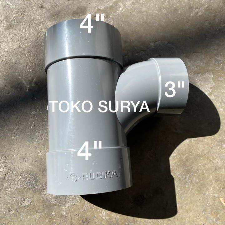 Fitting PVC Rucika TY - Tee Y - LARGE RADIUS TEE 4 X 3 - D-LT 90 | Lazada Indonesia