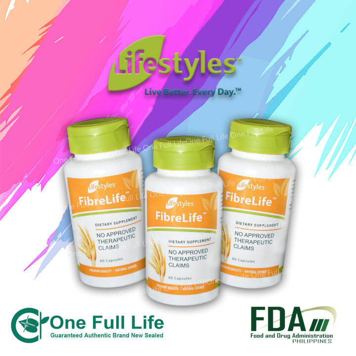 Lifestyles FIBRELIFE (60 Capsules x 3 BOTTLES) | Lazada PH