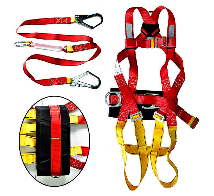 Full Body Safety Harness with double lanyard, without Backsupport ...