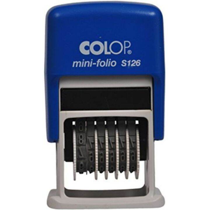 Rubber Stamp COLOP Self-Inking Stamp Mini Dater S126 / Chop Numbering Nombor 4mm Stamp Pad E/10 ...