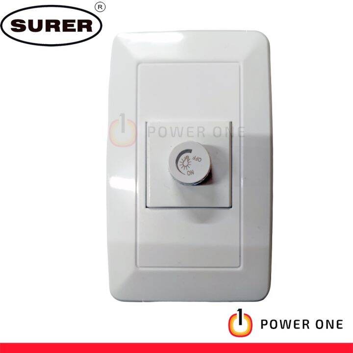 Surer 1346 1 Gang Dimmer Switch Flush Type (300W) [Aura Series] | Lazada PH