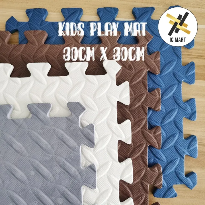 ICMART Puzzle Mat Big Mat Baby Mat Floor Mat Gym Mat Dark Colored Steel ...