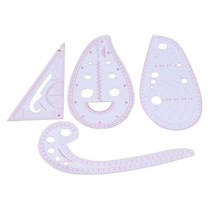 Sewing Ruler Set (4 Pcs) - Metric Ruler Set French Curve Pattern ...