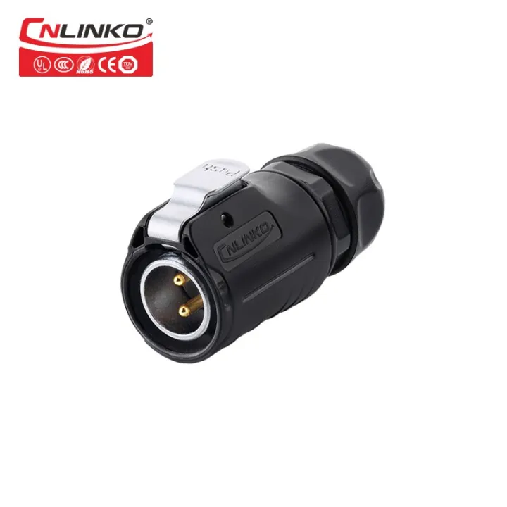CNLINKO 2 Pin Power Circular Connector M20 Male Plug Fit Solar Port ...