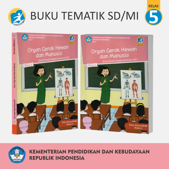 Buku Belajar Tematik Siswa SD MI Kelas 5 Tema 1 Organ Gerak Hewan dan Manusia | Lazada Indonesia