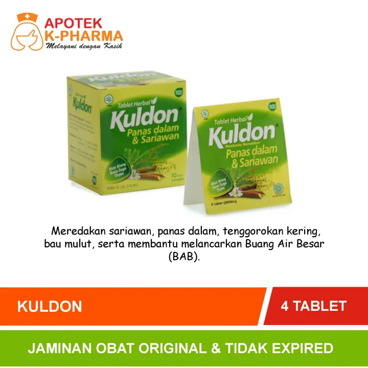 Kuldon Herbal Strip Isi 4 tablet Obat Original Deltomed | Lazada Indonesia