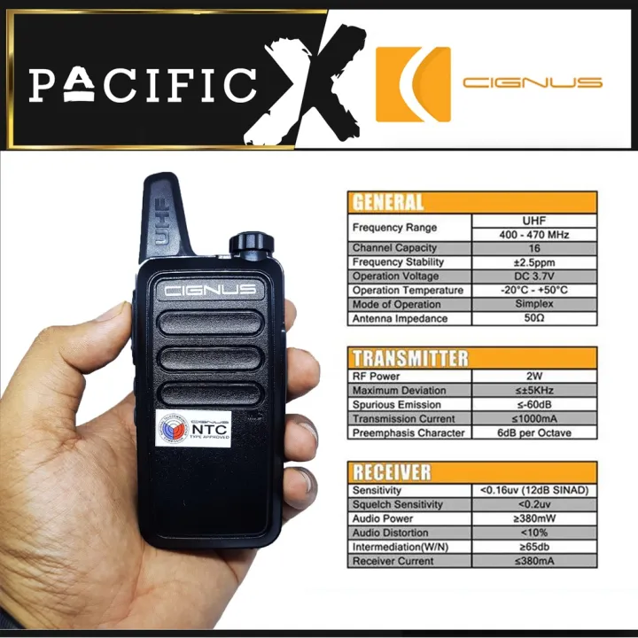 KAD ♗Cignus XT2 UHF FREE HEADSET two way radio☃ | Lazada PH