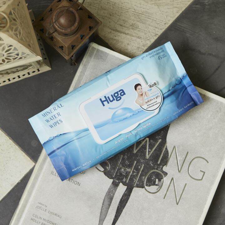 ฮูก้า ทิชชู่เปียก สูตรน้ำแร่ธรรมชาติ Huga Mineral Water Wipes 20 แผ่น ...