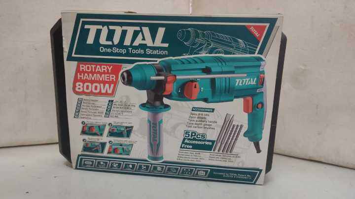 "TOTAL" 3 IN 1 - 26MM ROTARY HAMMER : 800W TH308268-8 | Lazada