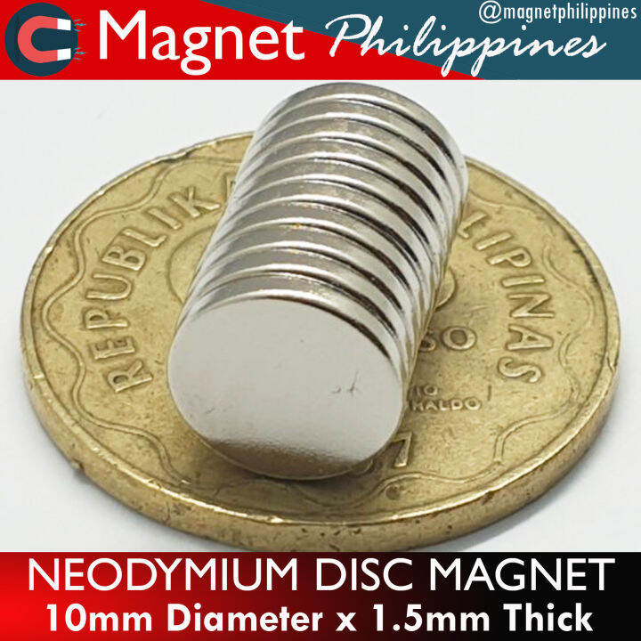 10 PIECES SET N52 Neodymium Magnet 10mm Diameter x 1.5mm Thickness ...