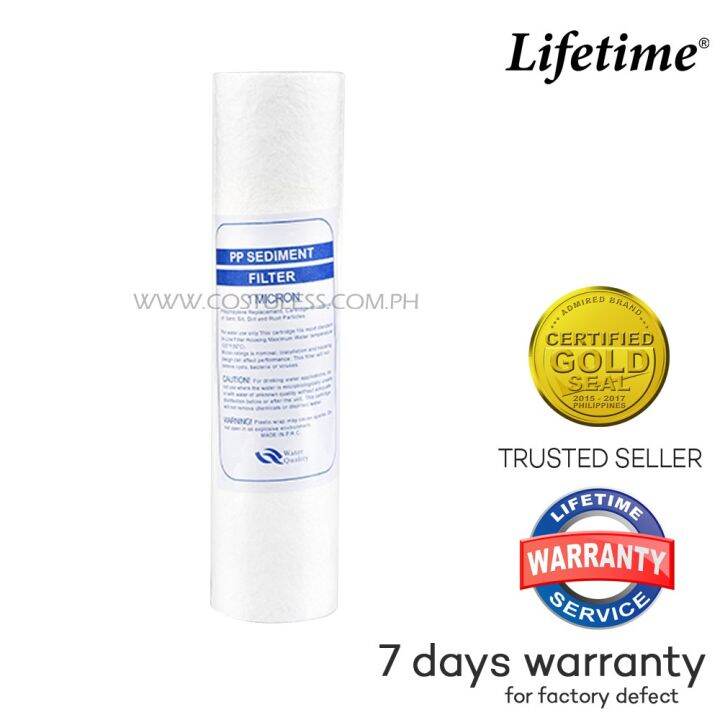 Lifetime PP-80G Water Purifier Filter Stage 1,PP Sediment filter, 5 micron | Lazada PH