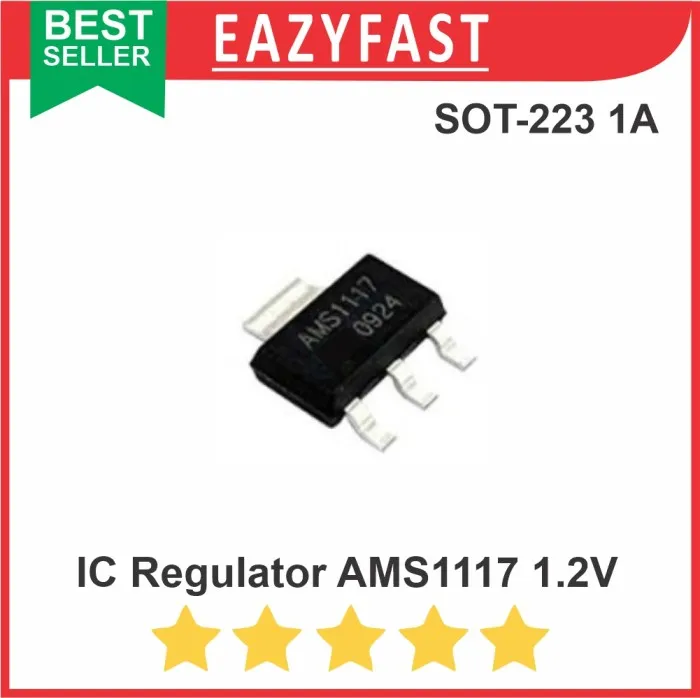 IC Regulator AMS1117 1.2V 1.2 V Volt 1A 1 A AMS 1117 SMD SOT-223 | Lazada Indonesia