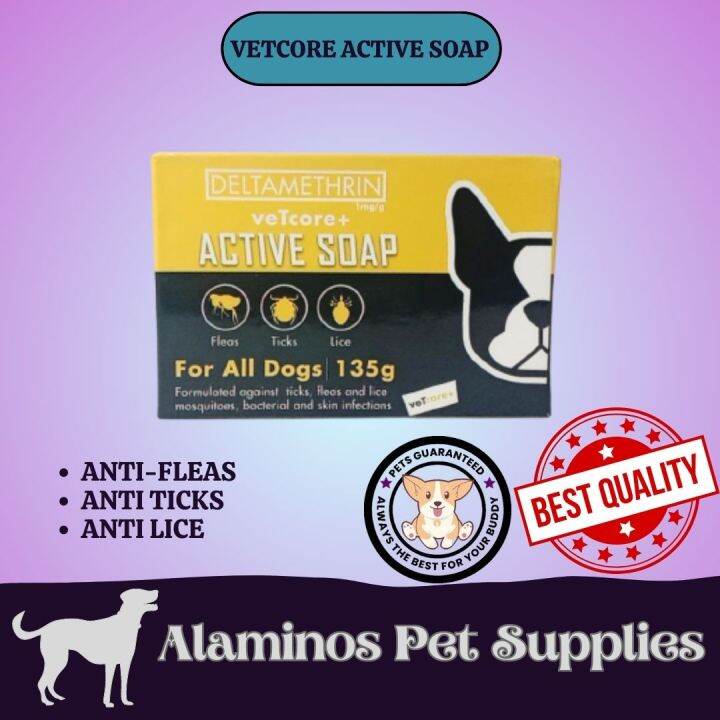 [APS] VETCORE ACTIVE SOAP 135g/ANTI TICKS AND FLEAS/PANG TANGGAL NG ...