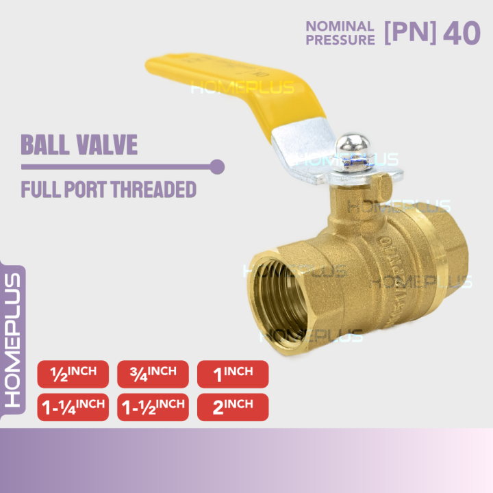 Homeplus Brass Ball Valve Stopcock Water Tap Thread Threaded Injap ...