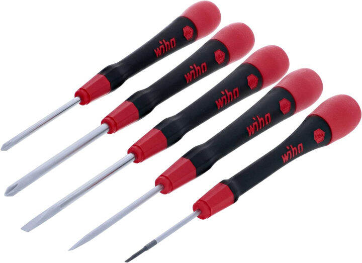 Wiha Precision Slotted & Phillips Screwdriver Set, 5 Piece | Lazada.co.th