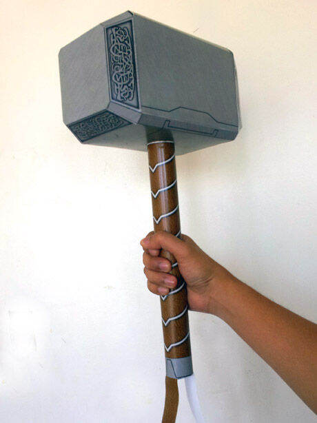 3D Papercraft Palu Thor Hammer Mjolnir Pola Kertas DIY | Lazada Indonesia