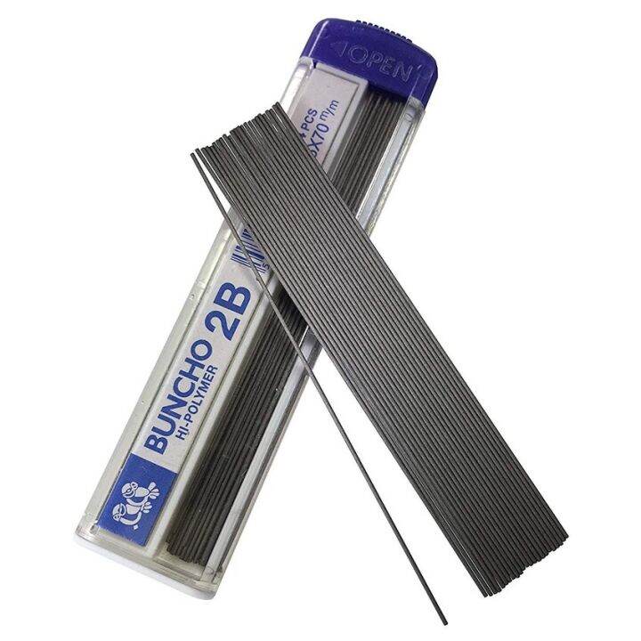 Buncho 2B Pencil Lead Hi-Polymer 0.5mm x 70mm Mata Pencil Ubat | Lazada