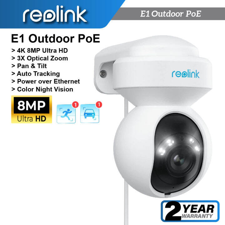 REOLINK E1 Outdoor PoE - 4K PTZ Outdoor PoE IP Camera with 3X Optical ...