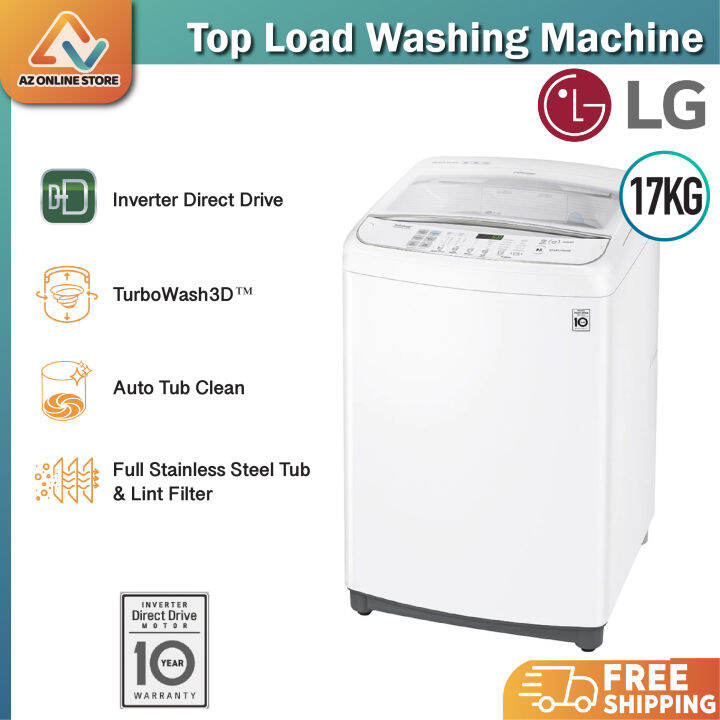 LG 17kg Top Load Washing Machine with Inverter Direct Drive TH2517DSAW | Lazada
