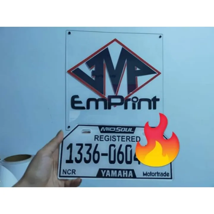 ACRYLIC MOTORCYCLE VIRTUAL TEMPORARY PLATE IN 3MM ACRYLIC acrylic glass ...