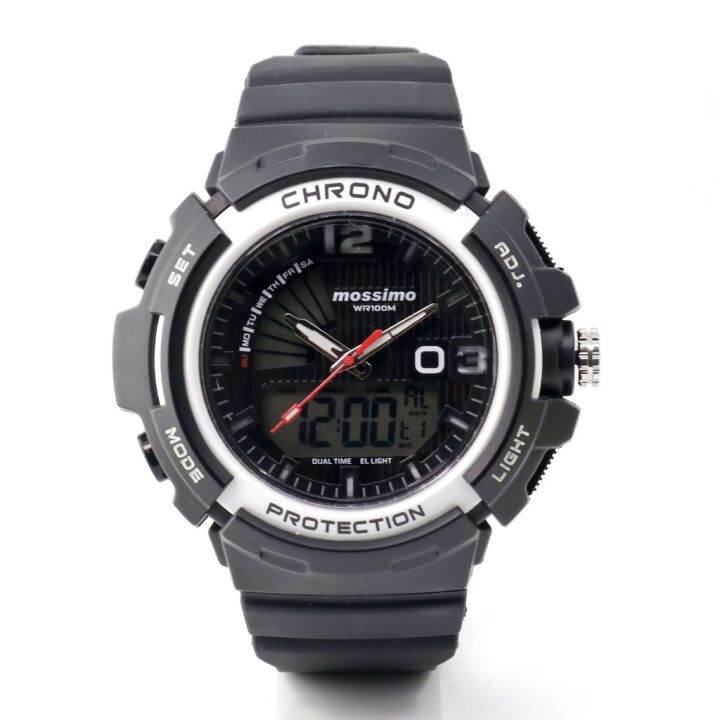 Mossimo Men Black Silicon Strap Ana-Digi Watch MS-1933G-BLK | Lazada PH