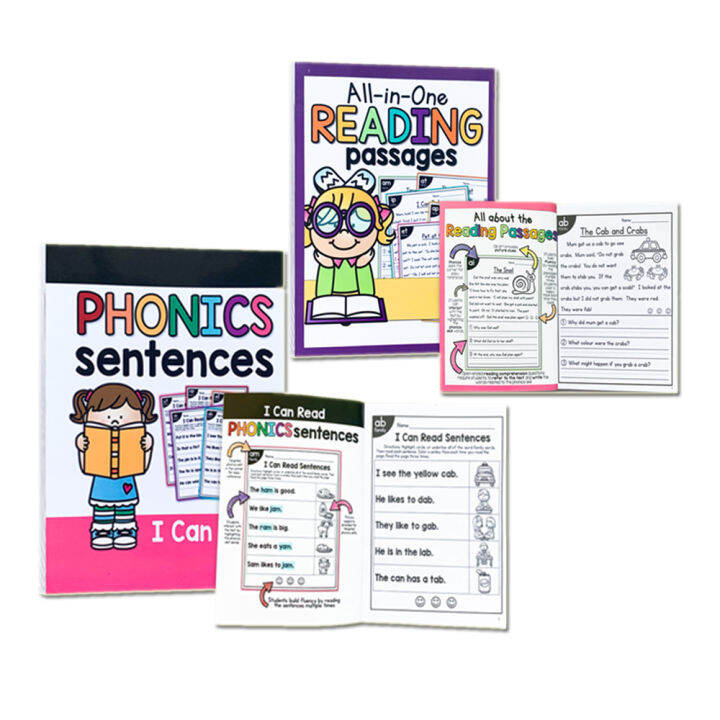 I Can Read Phonics Sentences Worksheets Vowel Word Families Exercise ...