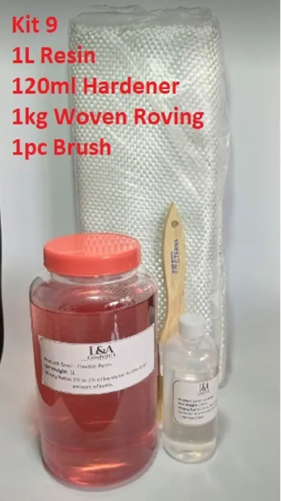 Fiberglas DIY 1 Liter Sets (I9) - 1 Liter Resin, 120ml Hardener, 1kg ...