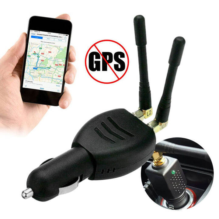 FUVOYA【Ready Stock】Dual-Antenna Car GPS Signal Jammer 6-35V Inteference ...