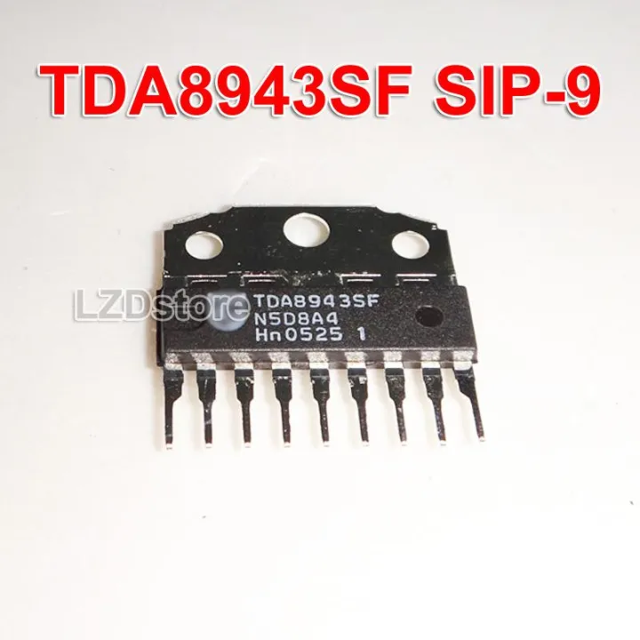 5ชิ้น TDA8943SF SIP-9 TDA8943SF/N1 TDA8943 8943แอมป์เสียง PWR 6W MONO ...