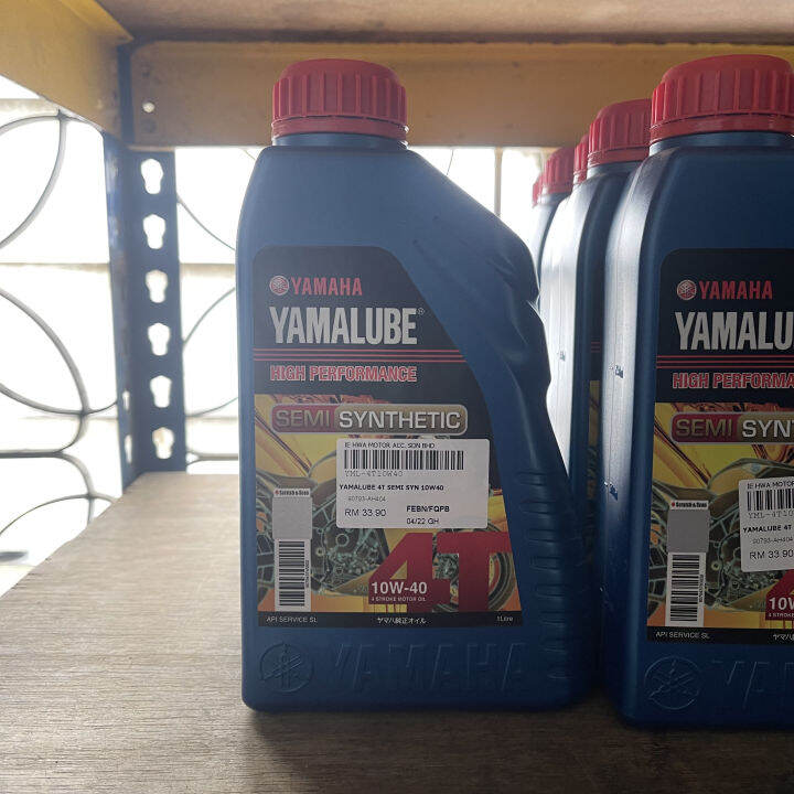 YAMALUBE 10W40 10W-40 SEMI SYNTHETIC ENGINE OIL 4T MINYAK HITAM ...