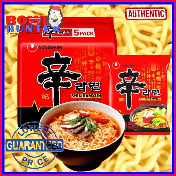 Nongshim SHIN Ramyun (Red) 120g | Korean Best Selling Noodles ...