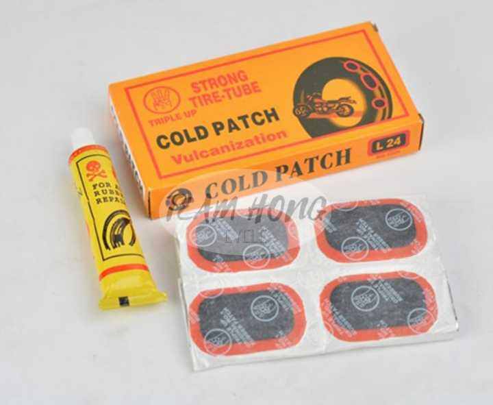 Bicycle Tire Tube Puncture Repair Kit Tool Rubber Cold Patch Patches ...