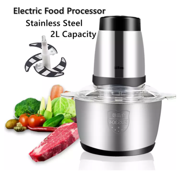 2L Capacity Multifunctional Electric Meat Chopper Vegetable Grinder Mincer Food Processor Cutter ...