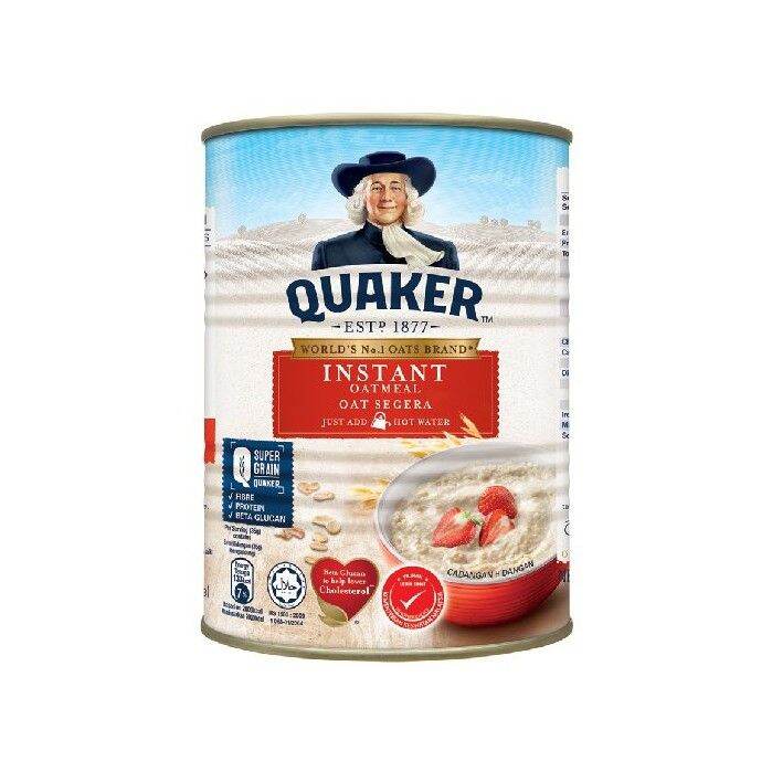 Quaker Oatmeal Instant Tin 400g (Oat Segera) | Lazada