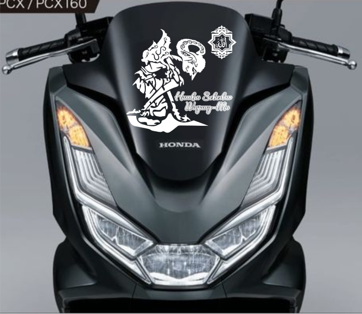 Stiker motor untuk visor motor pcx nmx vario gambar wayang | Lazada ...