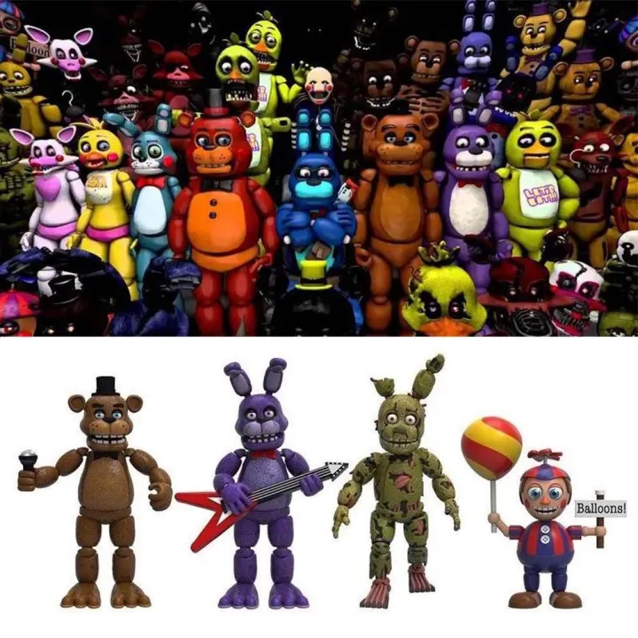IVYAN FNAF Nightmare PVC รูปของเล่น Chica Security Breach Bonnie Freddy Bear สะสมตัวเลขรุ่น ...