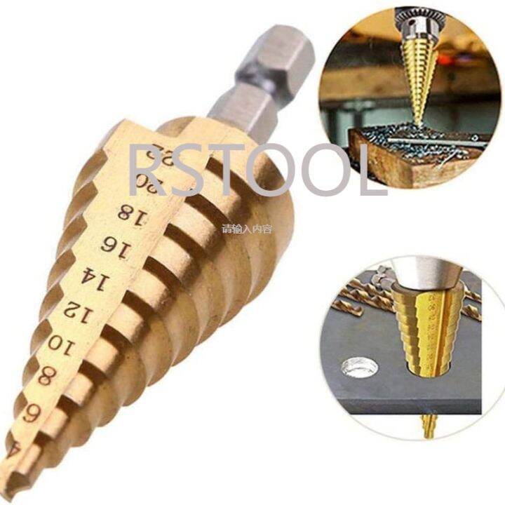 Tool Drill Step Titanium Speed Coated Steel Cone Hole Cutter 4-22mm ...
