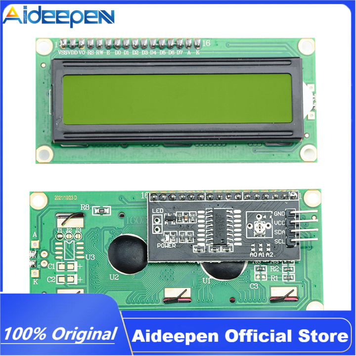 Original Aideepen I2C Spi Serial Lcd1602 Adapter Board Module Screen Backlight Display 16*2 ...