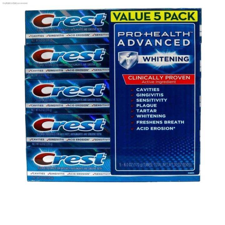 Crest Pro Health Advanced Whitening Toothpaste 170 g x 5 pieces | Lazada PH