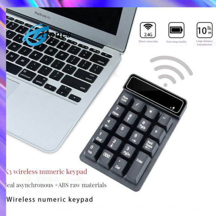 Wireless Numeric Keyboard Suspended Mechanical Feeling 19 Key Numpad ...